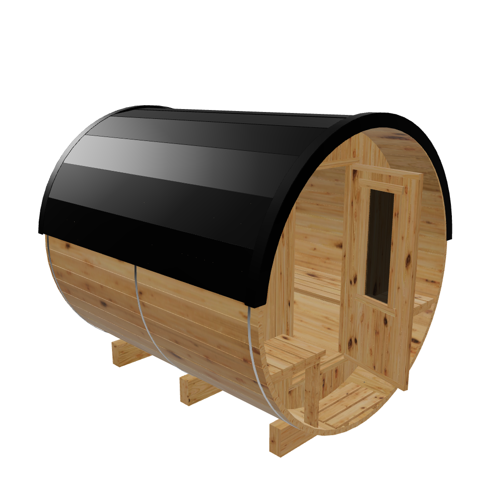 Nootka Saunas - 8ft Sauna | electric | Black High Performance Metal ...